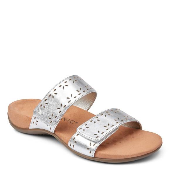 Vionic | Shoes | New Vionic Randi Slide Sandal Medium Width In Silver ...